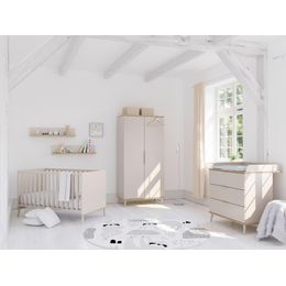 Kleiderschrank YUNY BY PAIDI, B:95cm H:198cm T:52cmcashmere, beige, eiche, montana, Holzwerkstoff, Kinderzimmer, Schr&auml;nke, "HAZEL in Beige, inkl.