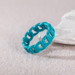 Firetti Damen Fingerring "Schmuck Geschenk Edelstahl Ring Damenring Herrenring Panzerkette Color", 62, Edelstahl, 6,7mm, blau, Edelstahl, Fingerringe