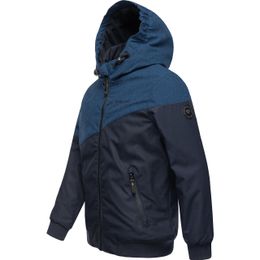 Ragwear Jungen Winterjacke "Jowell", blau, Gr. 128, Obermaterial oben: 100% Polyester; Obermaterial unten: 65% Polyester, 35% Baumwolle; Innenfutter:
