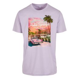 MisterTee Damen T-Shirt "MisterTee Palms Springs Tee"lila, Gr. S, unifarben, 100% Baumwolle, Shirts