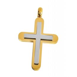 Adelia&acute;s ADELIA ́S Damen Kettenanh&auml;nger "modischer Kreuz Anh&auml;nger aus Edelstahl", Edelstahl, gold, Edelstahl, Schmuckanh&auml;nger