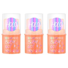 Essence Kinder Highlighter "BABY GOT HOLO GLOW highlighter stick", 15 g, braun, Teint-Kosmetika, mit starkem Glanzeffekt
