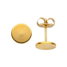 Jobo Damen Paar Ohrstecker "Ohrringe STUDS 8 mm", 8mm, Edelstahlgoldfarben, Edelstahl, Ohrringe, Edelstahl goldfarben