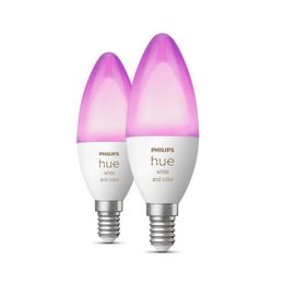 PHILIPS Hue White & Color Ambiance LED, 2er Set E14, 2200 K, 5,3 W, 8719514356719,