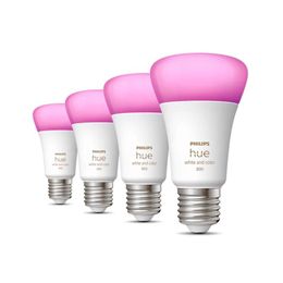 PHILIPS Hue White & Color Ambiance LED, 4er Set E27, 2000-6500 K, 9 W, 8719514328402,