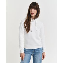Gant Damen Hoodie "REG TONAL SHIELD HOODIE"eggshell, Gr. XL, Sweatware, Obermaterial: 78% Baumwolle, 22% Polyester, Sweatshirts, Ton in Ton