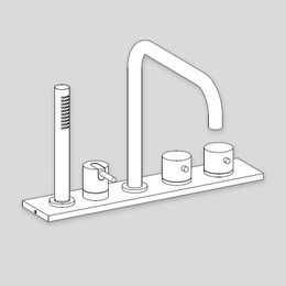antoniolupi AYATI 5-Loch Wannenrandarmatur, AY701LU,