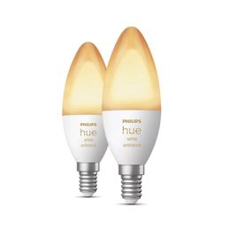 PHILIPS Hue White Ambiance LED, 2er Set E14, 2200 K, 5,2 W, 8719514356733,