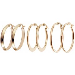 Adelia&acute;s ADELIA ́S Damen Paar Creolen "Damen Creolen aus poliertem Edelstahl &Oslash; 26 mm", Damen, Edelstahl, silber, Edelstahl, Ohrringe