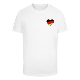 MisterTee Damen T-Shirt "MisterTee Heart Flag Tee"wei&szlig;, Gr. L, bedruckt, 100% Baumwolle, Shirts