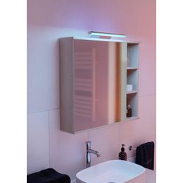 Eglo Spiegelleuchte "REGELLO-Z Spiegellampe - Kunststoff, Alu - LED - 12W - IP44", 1, H: 4cm, 1 Stk., silber, Badezimmer, Leuchten, Wandlampe,