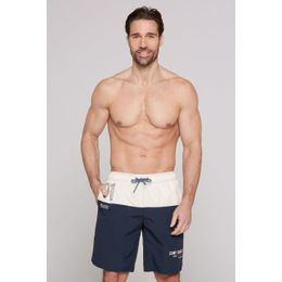 Badeshorts CAMP DAVID, Herren, Gr. XL, N-Gr, blau (blau navy), Polyamid, bedruckt, Badehosen Badeshorts, mit Logo Print