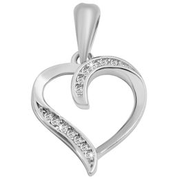 Adelia&acute;s ADELIA ́S Damen Kettenanh&auml;nger "stylischer Herz Anh&auml;nger aus 925 Sterling Silber", Silber 925 (Sterlingsilber), silber, Silber 925 (Sterlingsilber),