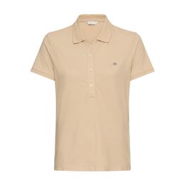 Gant Damen Poloshirt "Slim Shield Cap Logo Polo", beige, Gr. XXXL, Piqu&eacute;, Obermaterial: 100% Baumwolle, Shirts