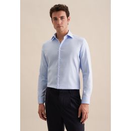 Seidensticker Herren Businesshemd "Schwarze Rose"hellblau, Gr. 45, unifarben, 100% Baumwolle, Hemden, Shaped 1/1 Kentkragen Uni