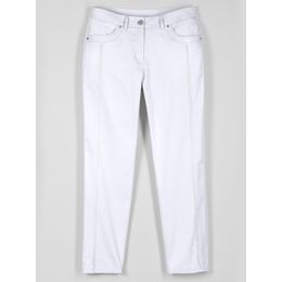Inspirationen Damen 7/8-Jeans, wei&szlig;, Gr. 36, unifarben, 97% Baumwolle, 3% Elasthan, Jeans
