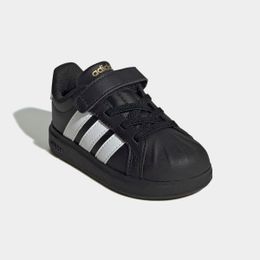 Sneaker adidas Sportswear "STREETTALK", Damen, Gr. 21, core schwarz, cloud wei&szlig;, gold metallic, Synthetik, Schuhe Sneaker, inspiriert vom Design des adidas superstar