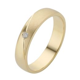 Firetti Damen Trauring "Schmuck Geschenk Gold 375 Hochzeit Ehering Trauring "LIEBE"", 18, 0,03 SI = kleine Einschl&uuml;sse mit Brillant, Gelbgold 375,