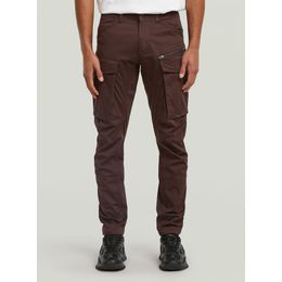 G-Star Raw Cargohose G-STAR "Rovic Zip 3D Regular Tapered Hose", Damen, Gr. 31, L&auml;nge 34, chocolate plum, Obermaterial: 97% Baumwolle, 3% Elasthan, Hosen Cargohose