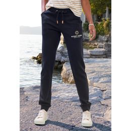 H.I.S. H.I.S Damen Sweathose, Gr. 36, schwarz, Sweatware, Obermaterial: 60% Baumwolle, 40% Polyester, unifarben, Hosen, aus weicher Sweatware, Loungewear