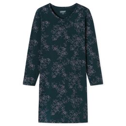 Damen Nachthemd "Uncover Nightwear", uncover by Schiesser, Gr. 46804, blau, Single Jersey, Obermaterial: 100% Baumwolle, Kleider, Baumwolle, Single