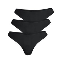 Nina von C. Damen String "3er Pack Damen String Secret", Gr. 42, schwarz, Stoff, Obermaterial: 95% Polyamid PA. 5% Elasthan EL., Unterhosen