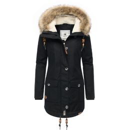 Ragwear Damen Wintermantel "Jane YOUMODO"schwarz, Gr. XXXL, Obermaterial: 65% Polyester, 35% Baumwolle. Innenfutter: 100% Polyester. Wattierung: 100%