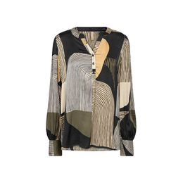 soyaconcept Damen Blusentop "Soya Concept Shirt SC-NADIKA 1"7920c schwarz olive combi, Gr. L, Obermaterial: 100% Viskose, Blusen