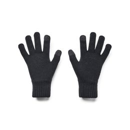 Strickhandschuhe Under Armour "UA HALFTIME GLOVES", Herren, Gr. S/M, schwarz (schwarz,, pitch gray), Kunstfaser, Handschuhe, f&uuml;r Sportmode und Outdoormode, aus 100% Polyacryl, leichtes Material