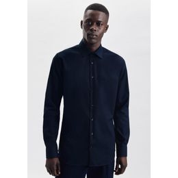 Seidensticker Herren Businesshemd "Schwarze Rose", blau, Gr. 44, unifarben, 100% Baumwolle, Hemden, X-Slim 1/1 Kentkragen Uni