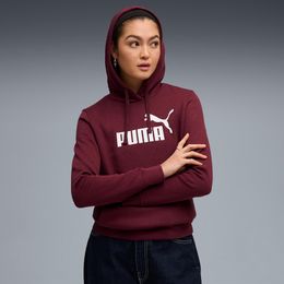 Kapuzensweatshirt Puma "ESS NO. 1 LOGO HOODIE FL (S)", Damen, Gr. M, ruby shimmer, Fleece, Obermaterial: 66% Baumwolle, 34% Polyester, bedruckt, regular fit normal, Sweatshirts, mit verstellbarer Kapuze, mit K&auml;ngurutasche, Regular Fit