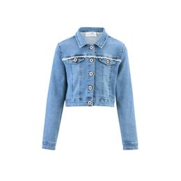 happy girls Kinder Sommerkleid "Jacke"jeans blau, Gr. 128, Stoff, 100% Baumwolle, Kleider