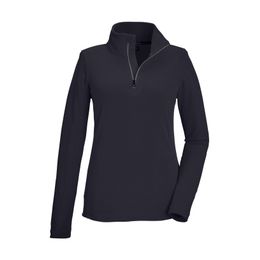 Fleeceshirt Killtec "KSW 62 WMN FLC SHRT", Damen, Gr. 38, midnight, Obermaterial: 100% Polyester, Shirts, Fleeceshirt mit Stehkragen, Rei&szlig;verschluss und Kinnschutz