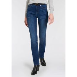 Arizona Damen Gerade Jeans "Ultra-Stretch", blau, Basic, Gr. 92, unifarben, Denim/Jeans, Obermaterial: 74% Baumwolle, 24% Polyester, 2% Elasthan,