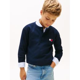 Tommy Hilfiger Jungen Langarmshirtschwarz night navy, Gr. 5, unifarben, Single Jersey, Obermaterial: 60% Baumwolle, 40% Polyester, Shirts, Kinder bis