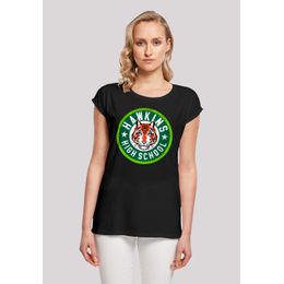 F4NT4STIC Damen T-Shirt "Stranger Things Hawkins Tiger Circle", schwarz, Gr. 5XL, Obermaterial: 100% Baumwolle, Shirts, Premium Qualit&auml;t