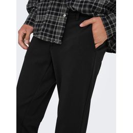 Only & Sons ONLY & SONS Herren Chinohose "ONSMARK SLIM GW 0209 PANT NOOS", schwarz, Gr. 36, unifarben, Web, Obermaterial: 76% Polyester, 20% Viskose, 4%