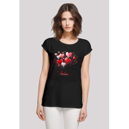 F4NT4STIC Damen T-Shirt "Herzbaum Be Mine", schwarz, Gr. XS, Obermaterial: 100% Baumwolle, Shirts, Premium Qualit&auml;t