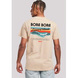 F4NT4STIC Damen T-Shirt "Bora Bora Leewards Island", beige, Gr. XS, Obermaterial: 100% Baumwolle, Shirts, Premium Qualit&auml;t