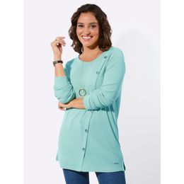 Langarmshirt Casual Looks "Rundhals-Shirt", Damen, Gr. 36, mint, 95% Viskose, 5% Elasthan, unifarben, Rundhals, Shirts Langarmshirt