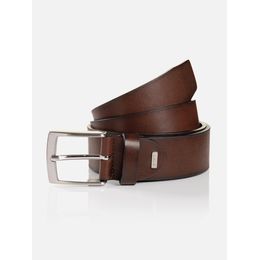 MONTI Herren Lederg&uuml;rtel "TUSTON", braun, Gr. 115, Rindsleder, G&uuml;rtel, elegant, langlebig, gl&auml;nzend