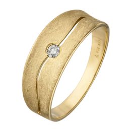 Jobo Damen Diamantring "Ring Goldring", 56, SI = kleine Einschl&uuml;sse, Diamanten Gelbgold 585gelbgold 585, Diamanten, Gelbgold 585, Fingerringe, 585