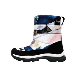 DOGO Damen Schn&uuml;rboots "Nortia Winterboot / Snowboot Damen Stiefeletten", Gr. 37blau, wei&szlig;, Polyurethan, Schuhe, Handgefertigt