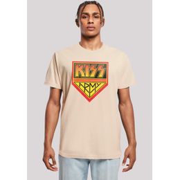 F4NT4STIC Herren T-Shirt "Kiss Army Logo", beige, Gr. XXL, Obermaterial: 100% Baumwolle, Shirts, Premium Qualit&auml;t