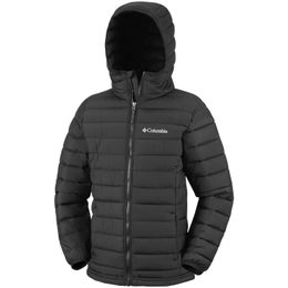 Columbia Jungen Steppjacke "Powder Lite II Hooded Jacket", schwarz, Gr. L, Softshell, Obermaterial: 100% Polyester. Futter: 100% Polyester.