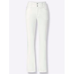 Casual Looks Damen Bequeme Jeans, wei&szlig;, Gr. 24, unifarben, 98% Baumwolle, 2% Elasthan, Jeans