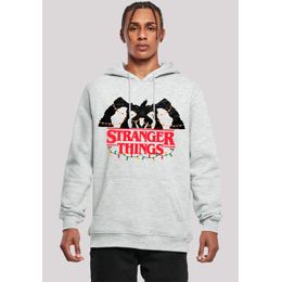 F4NT4STIC Herren Kapuzenpullover "Stranger Things Demogorgon Lights Netflix", grau, Gr. XS, Obermaterial: 65% Baumwolle, 35% Polyester, Pullover,