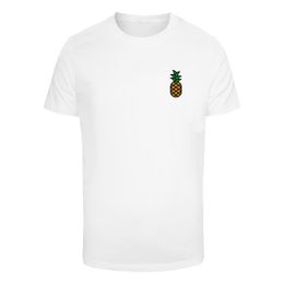 MisterTee Damen T-Shirt "MisterTee Enjoy Pineapple Tee"wei&szlig;, Gr. 5XL, bedruckt, 100% Baumwolle, Shirts