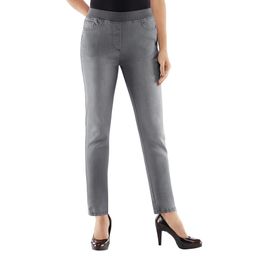 Inspirationen Damen Schlupfjeans, grau, Gr. 38, unifarben, 78% Baumwolle, 20% Polyester, 2% Elasthan, Jeans