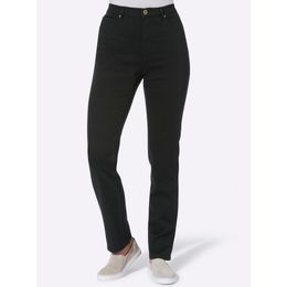 Classic Basics Damen 5-Pocket-Jeans, schwarz, Gr. 20, unifarben, 98% Baumwolle, 2% Elasthan, Jeans